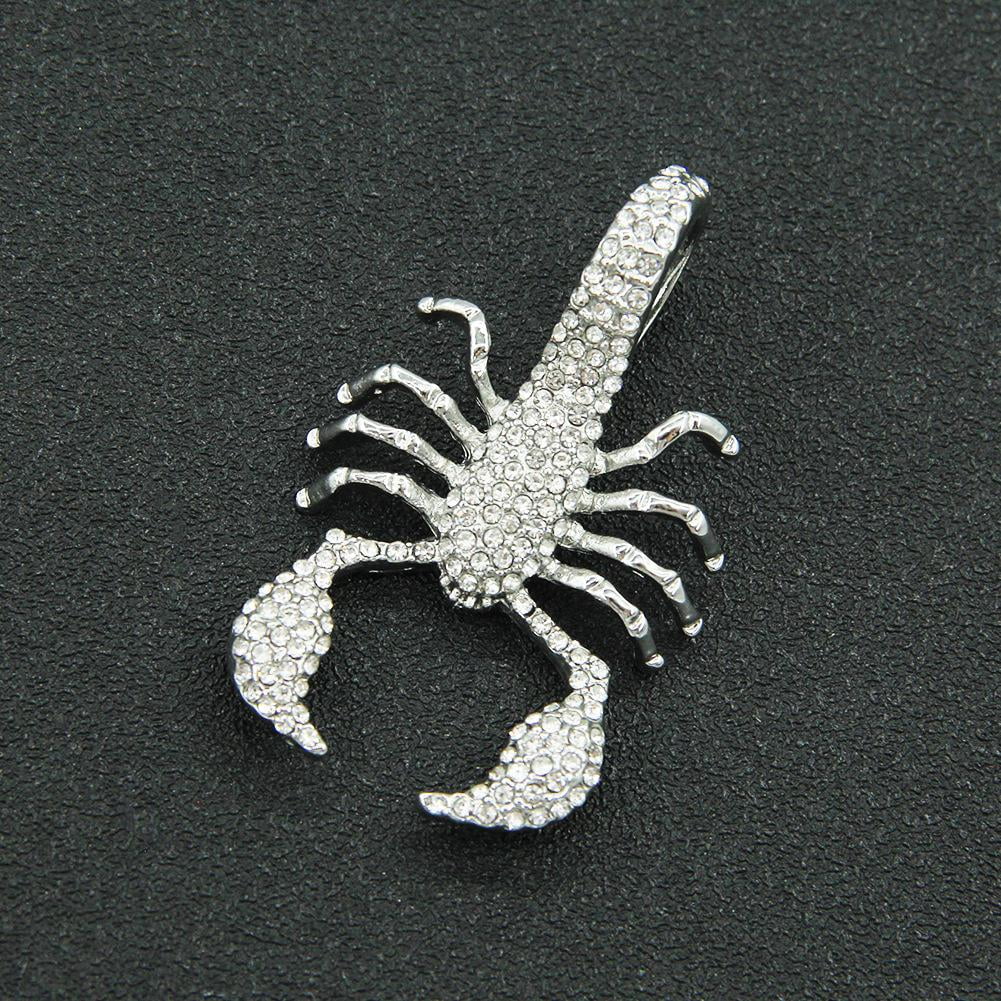 Stereo Full Of Diamond Scorpion Pendant Necklace Hipster Punk Biker ...