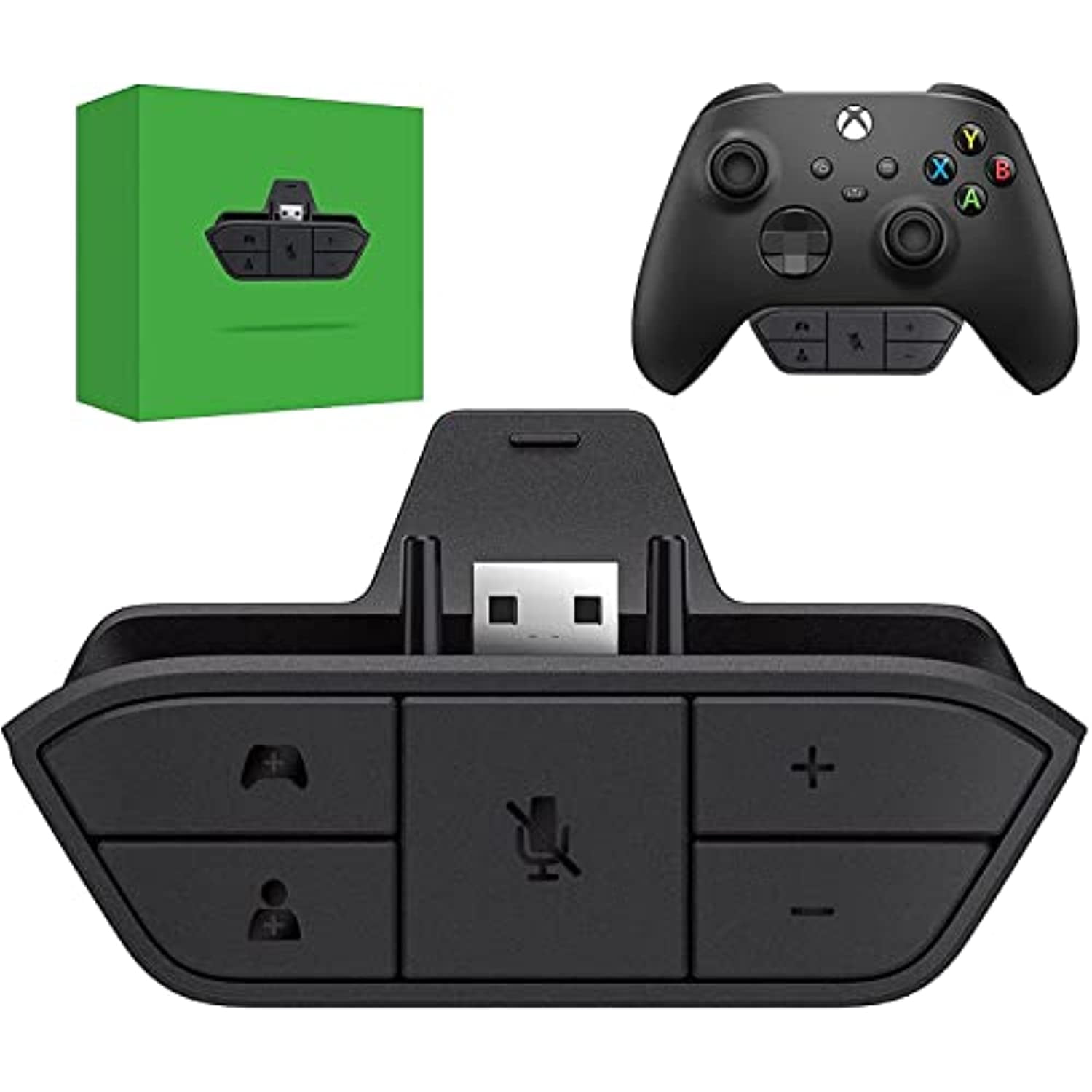 Stereo Headset Adapter, Audio Mic Headphone Converter for Xbox One/ One ...