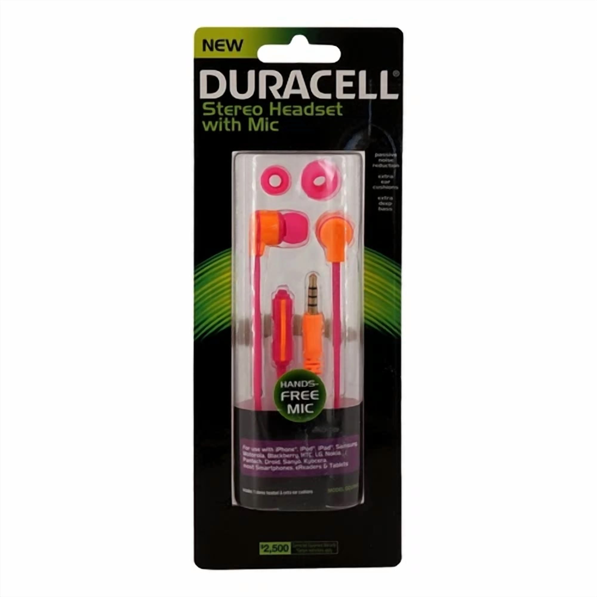 Stereo Headset With Mic (Orange / Pink) In-Ear Headset Hands Free ...