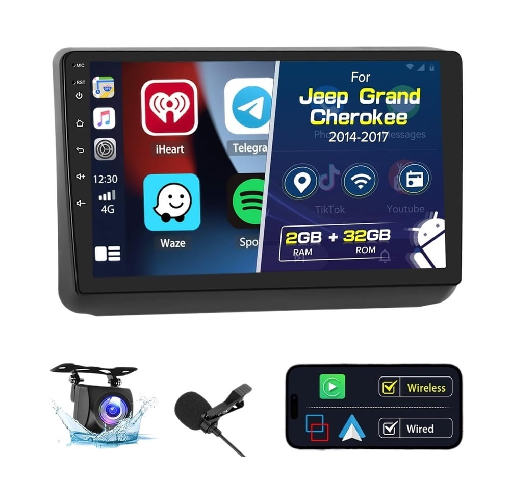 Stereo Jeep grand cherokee 2014-2017 Android Carplay 2+32G - Walmart.com