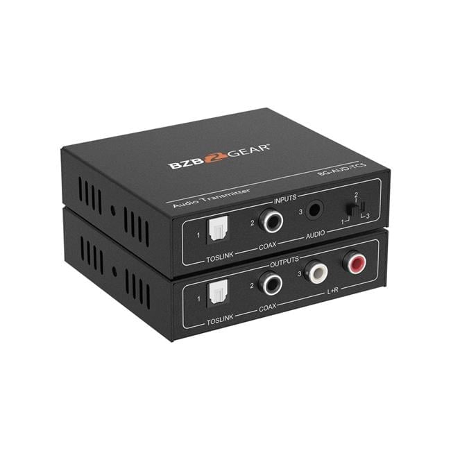 Stereo Toslink COAX Audio Extender Transmitter & Receiver Over Cat5e-6 ...