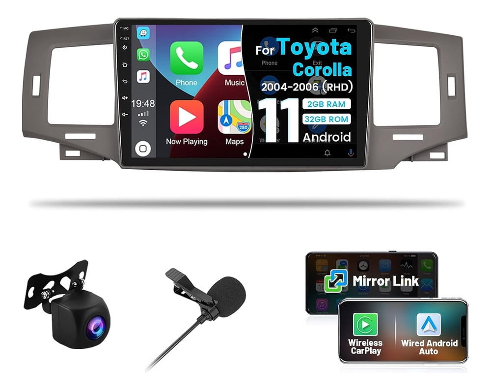 Stereo Toyota Corolla 2004-2006 Android Carplay GPS 2G+32G - Walmart.com