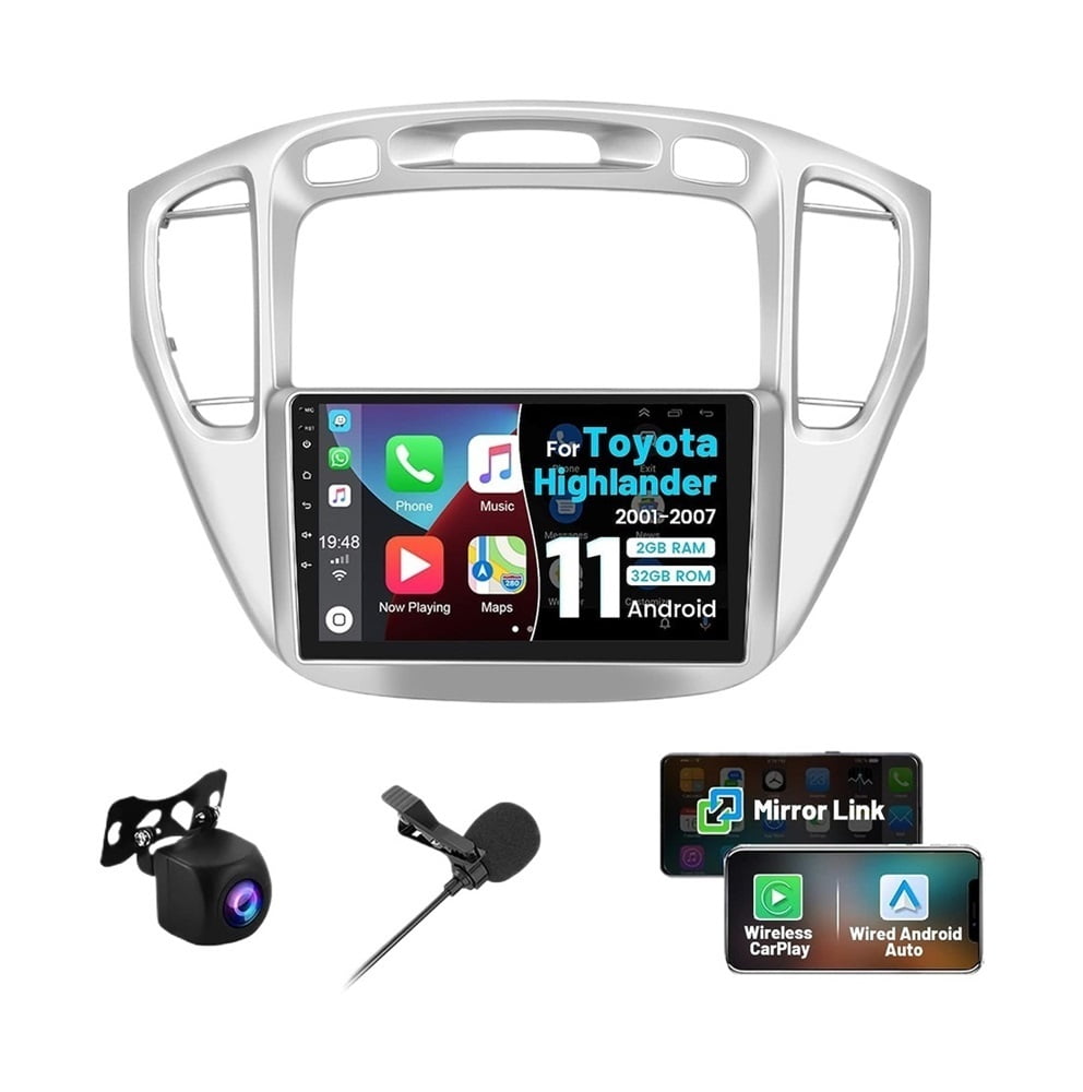 Stereo Toyota Highlander 2001-2007 Android Carplay 2+32G - Walmart.com