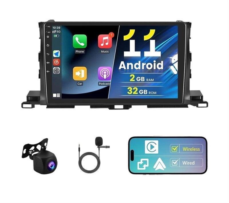 Stereo Toyota Highlander 2014-2019 Android Carplay 2+32G - Walmart.com