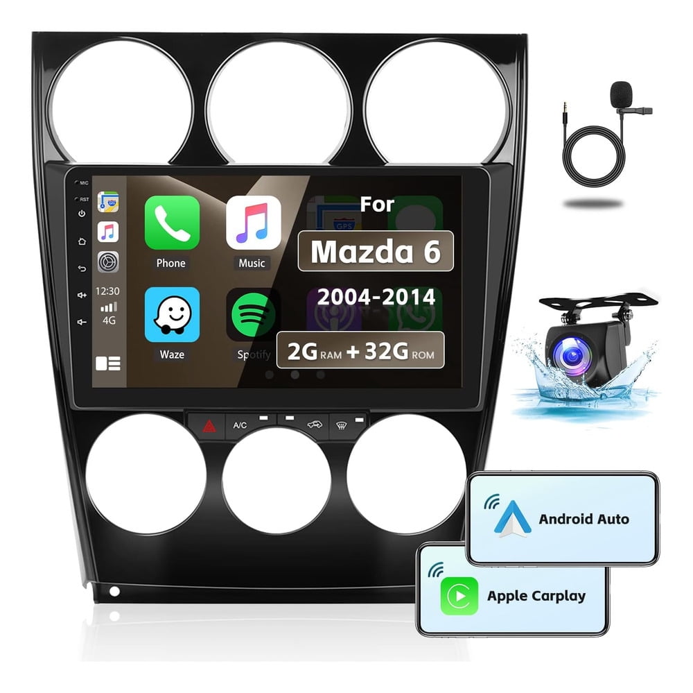 Torovo Car Radio Stereo for Mazda 6 2004-2014 Carplay Android GPS 2+32G ...