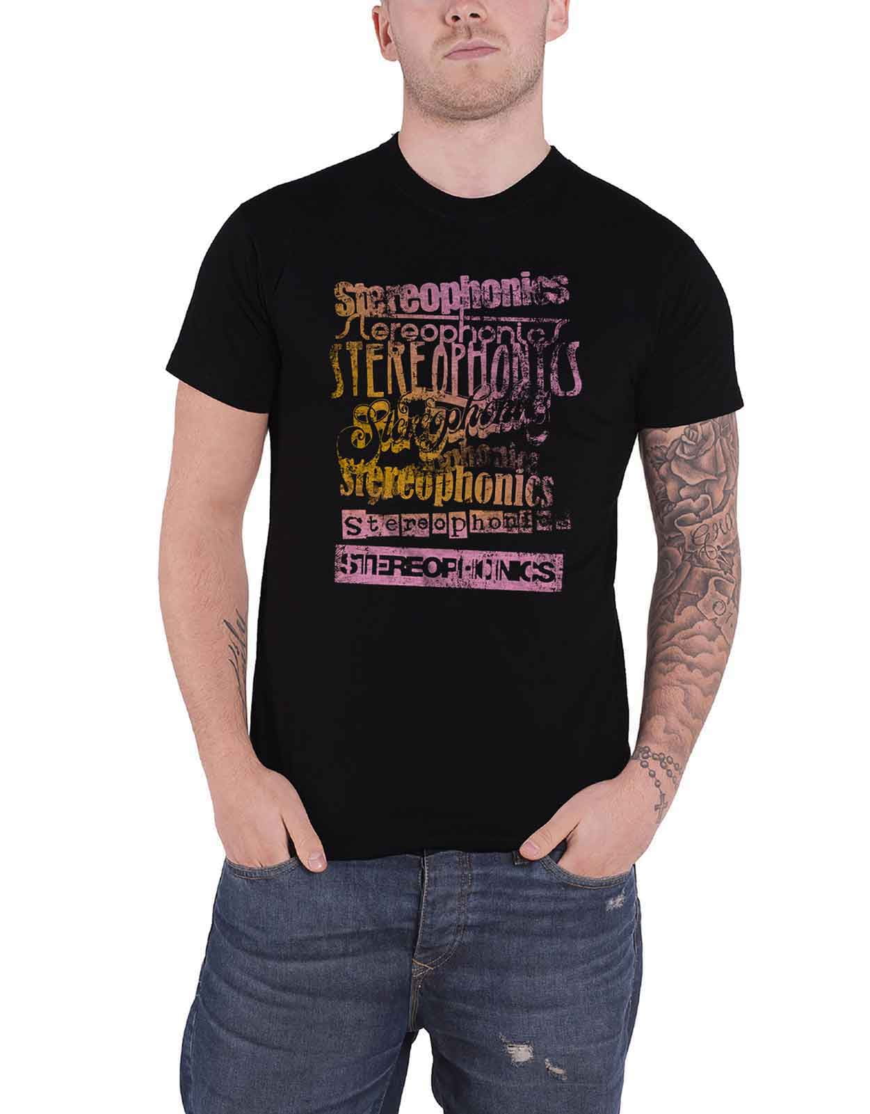 Stereophonics T Shirt Logos Distressed Band Logo new Official Mens ...