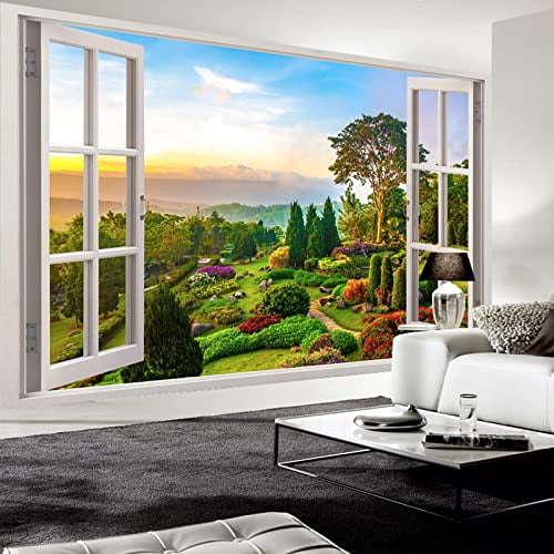 Stereoscopic Outdoors Landscape Window 3D Photo Wallpaper, Jungle ...