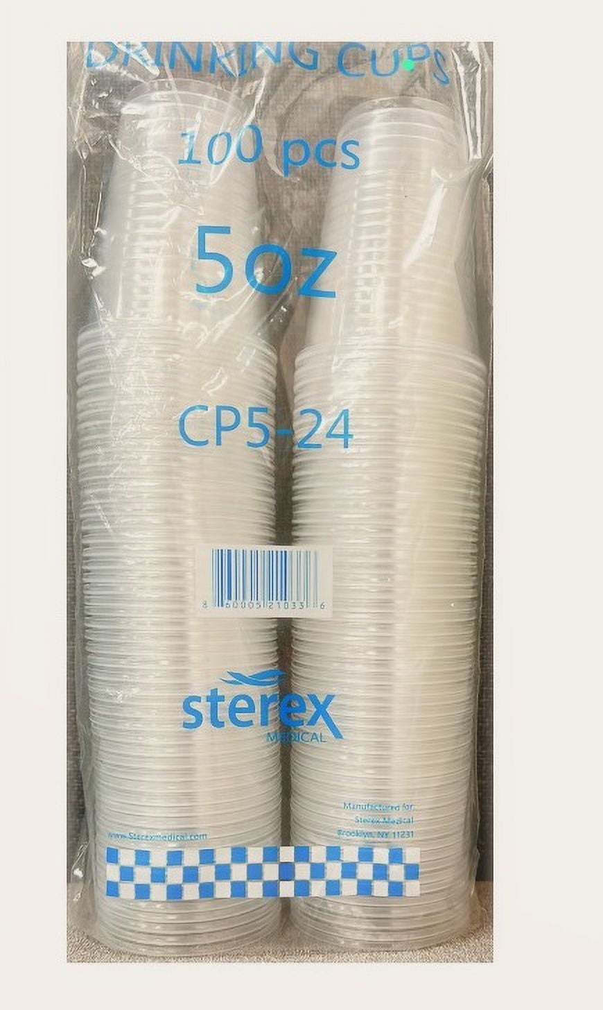 Sterex Disposable Small Drink Supply, 5 Oz Plastic Cups, Translucent ...