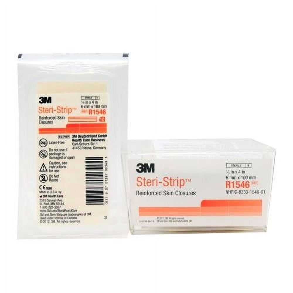 Steri-Strip Adhesive Skin. Closures ¼ in. x 4 in. (Reinforced), Box of ...