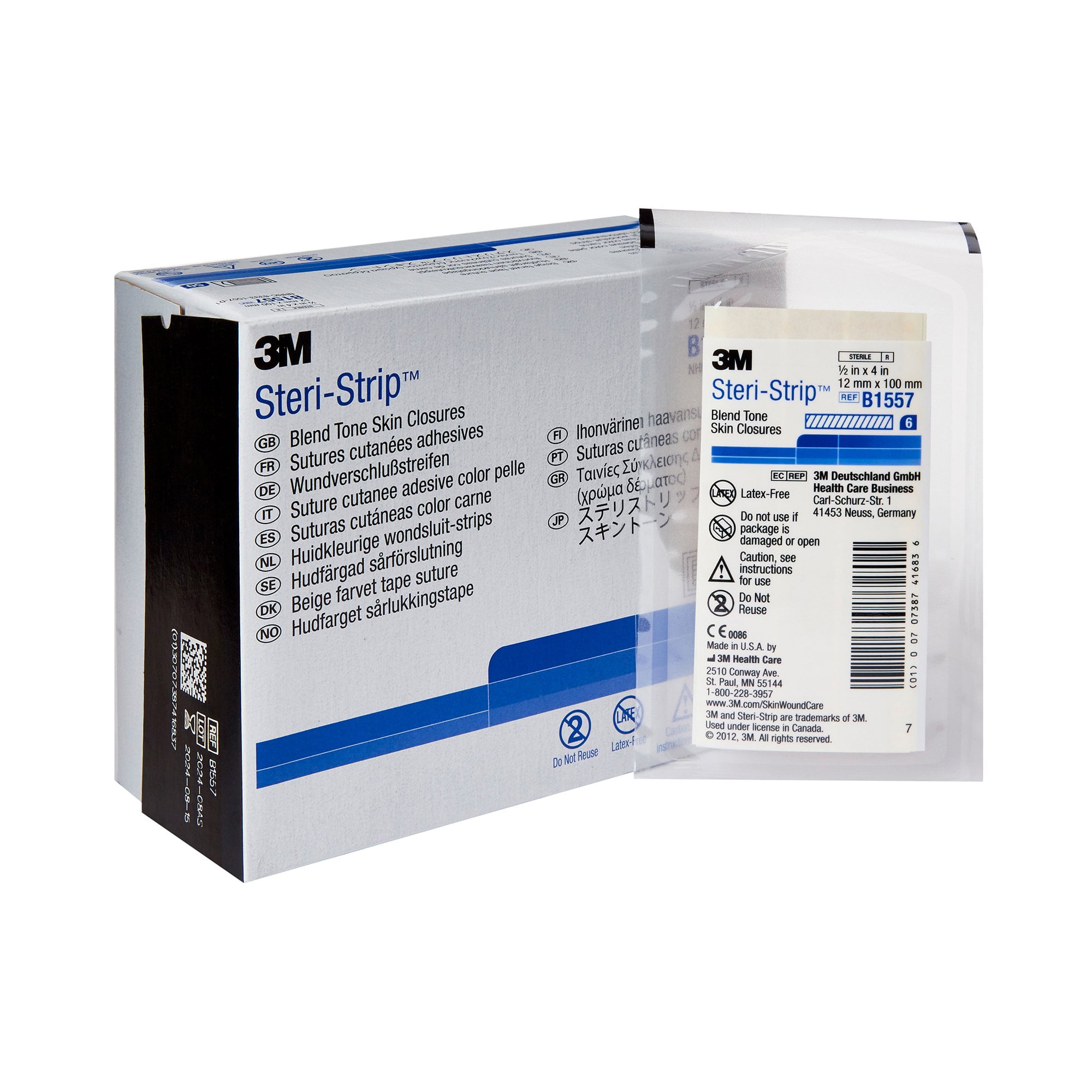 Steri-Strip Closure Flexible Skin Strip .5 x 4" Sterile B1557, 50 Ct ...