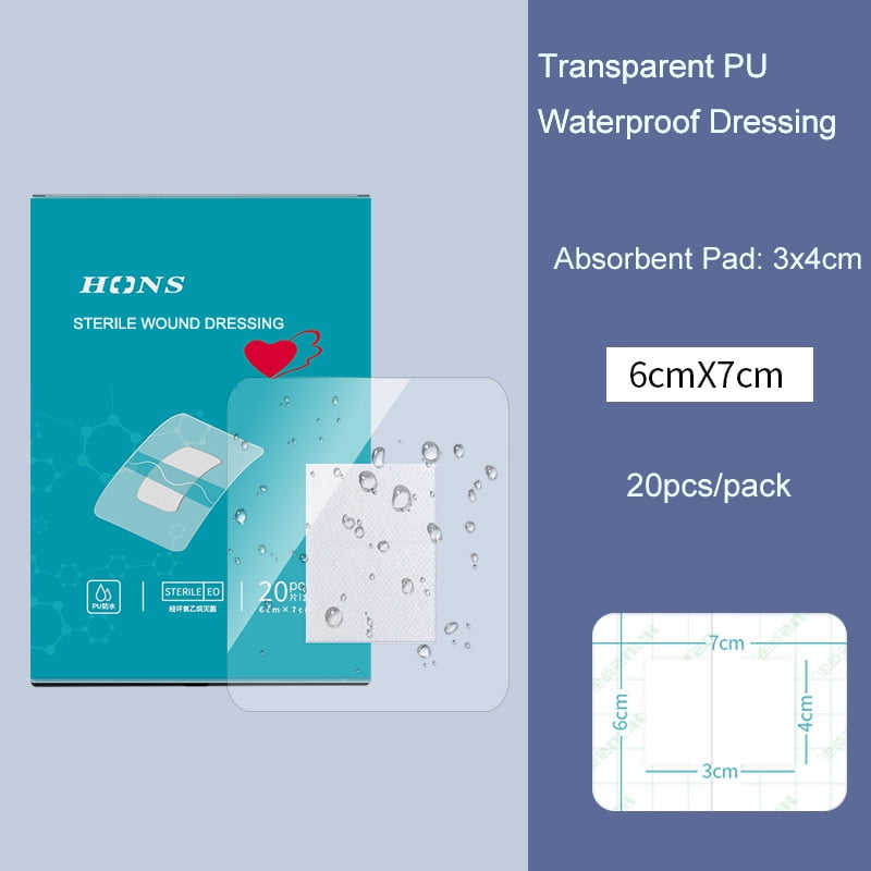 Sterile Adhesive Island Dressings with Pad, Transparent Film Dressing ...