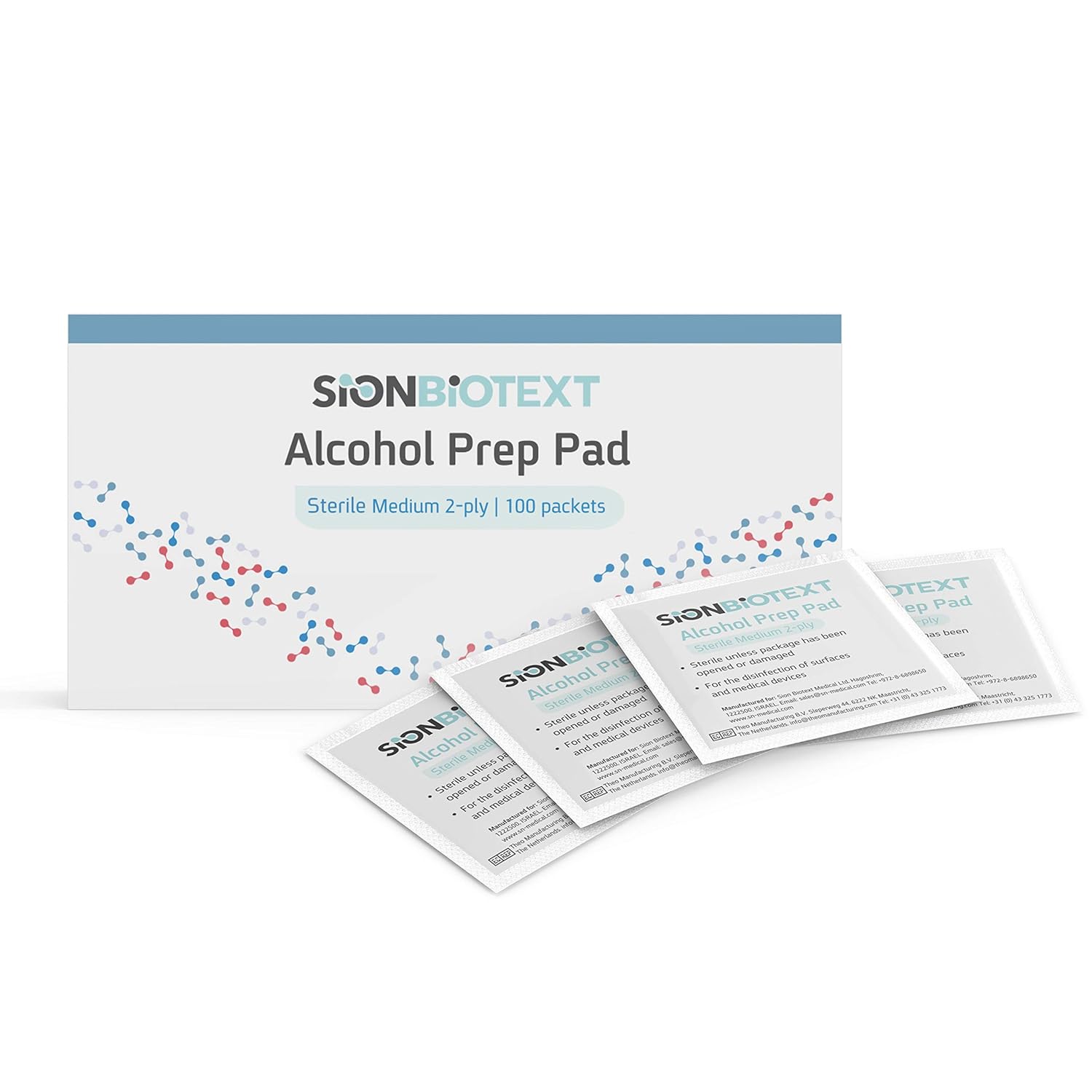 Sterile Alcohol Prep Pads - Thick 2-Ply Cotton Swabs, Individually ...