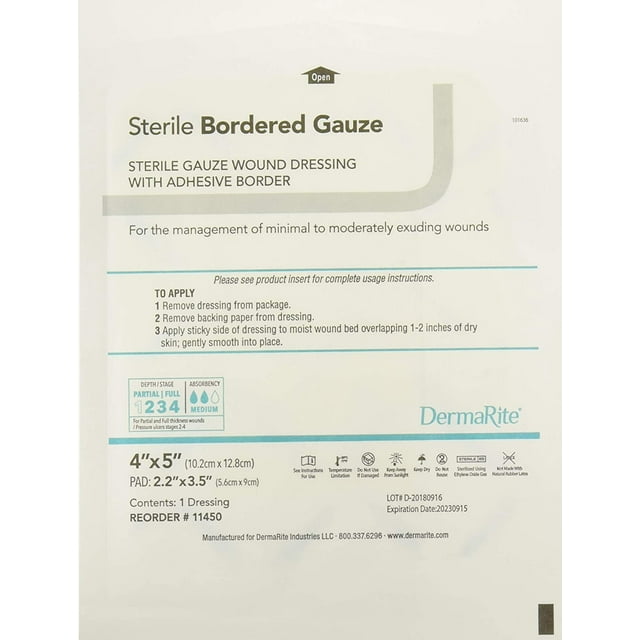 Sterile Bordered Gauze Sterile Gauze Wound Dressing With Adhesive ...