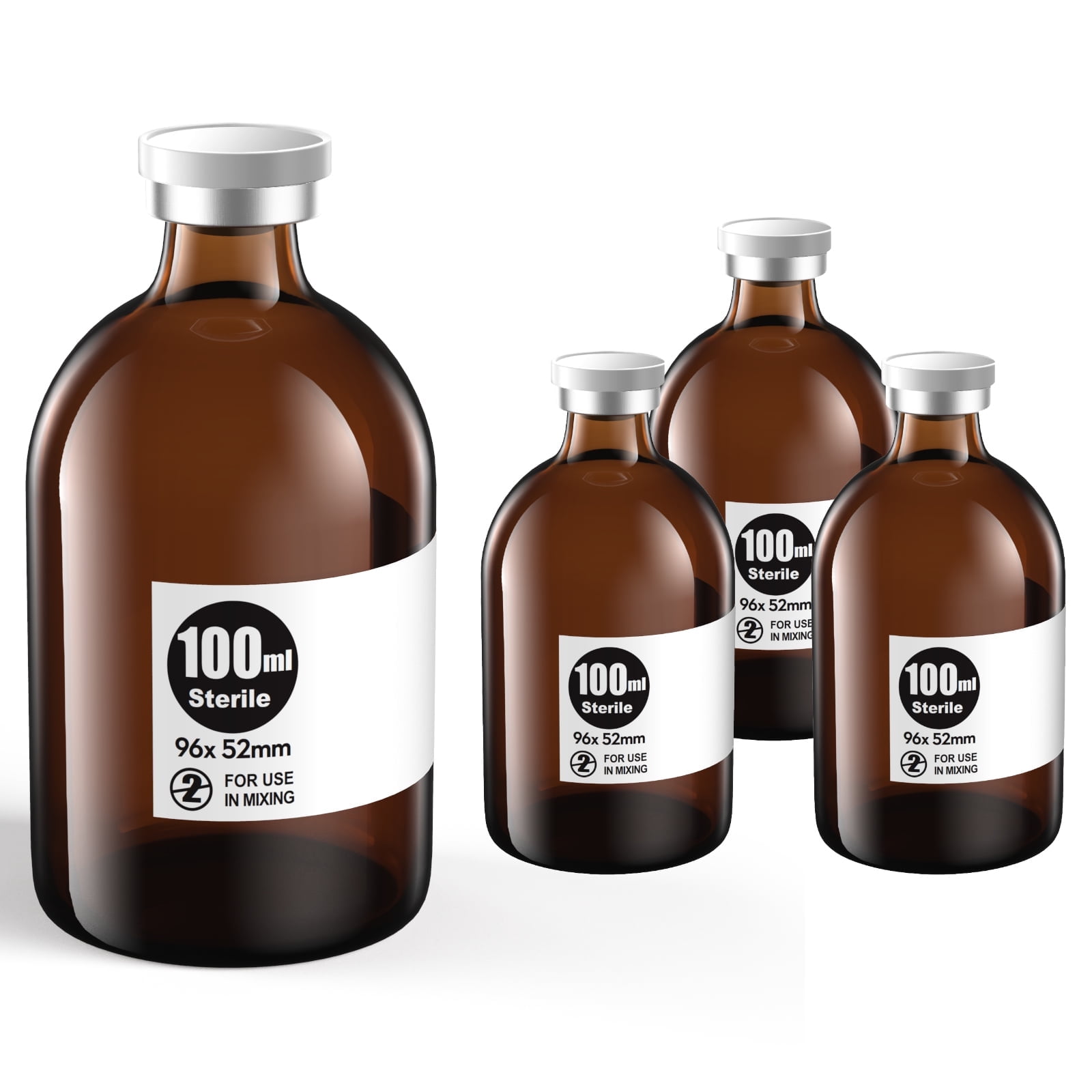 Sterile Empty Amber Vials with Self Healing Injection Port,with Flip ...