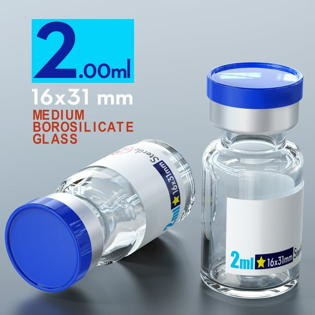 Sterile Empty Clear Vials with Self Healing Injection Port,with Flip ...