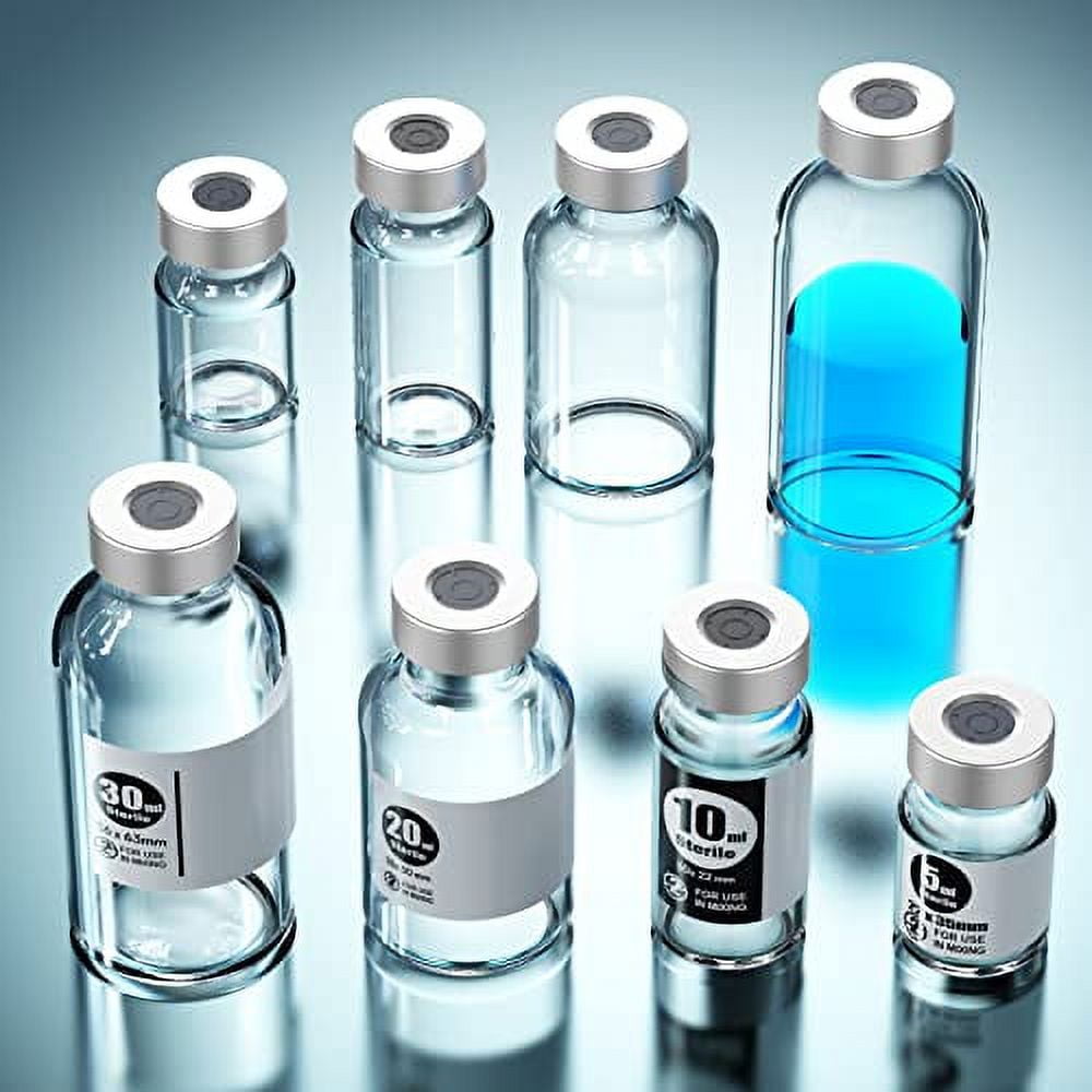 Sterile Empty Vials Silver Aluminum Cap with Butyl Rubber Stopper ...