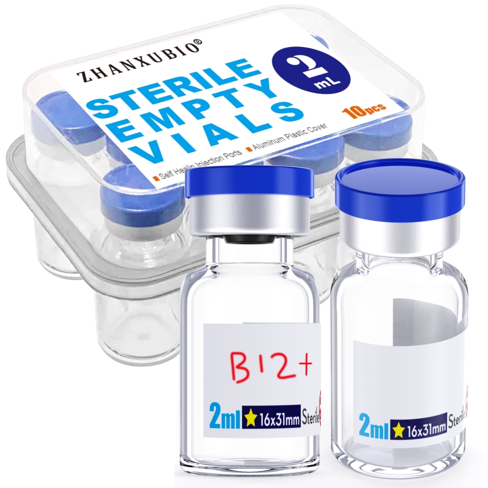 Biomed Scientific Sterile Empty Vials, 2mL Borosilicate Glass, Sealed ...