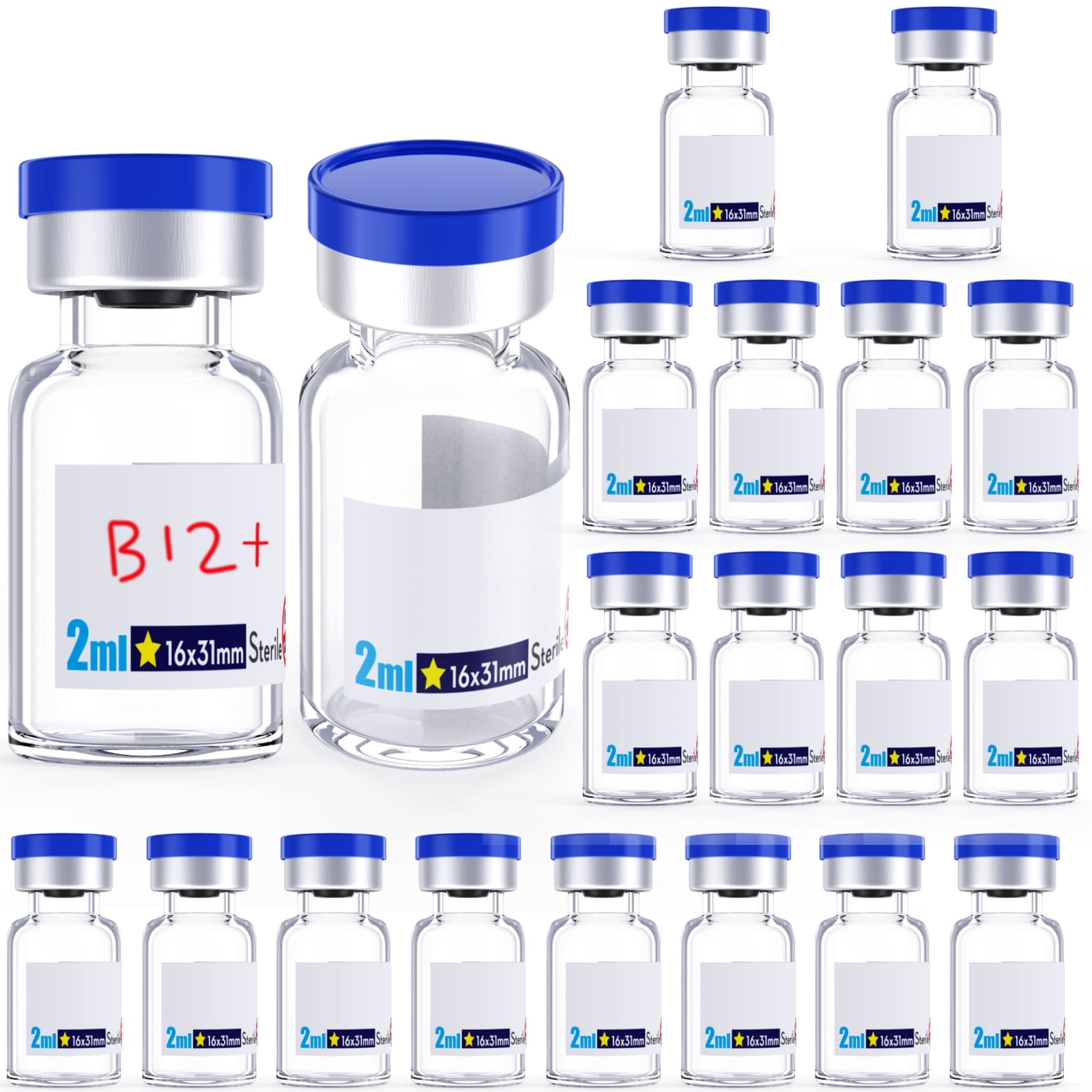 Sterile Glass Vials Sealed with 13mm Rubber Stopper and Burr-Free ...