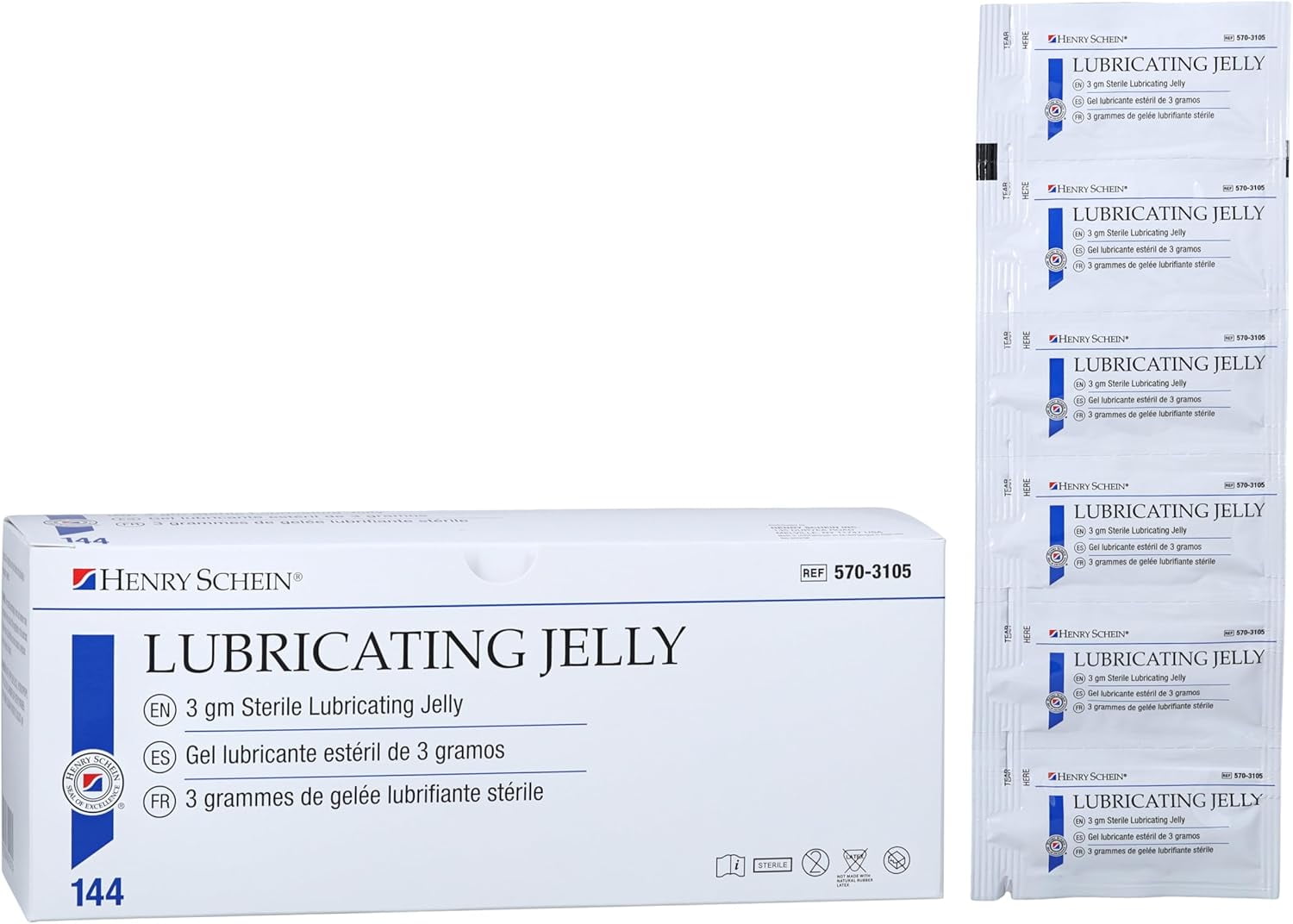 Sterile Lubricating Jelly – 3g Single-Use Packets, Ideal for Medical ...