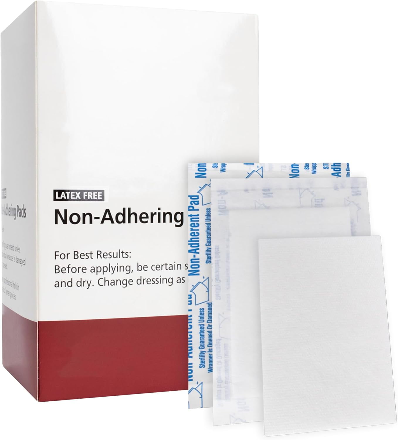 Sterile Non-Adherent Dressing Pads, 2” X 3”, 100 Pack, Individually ...