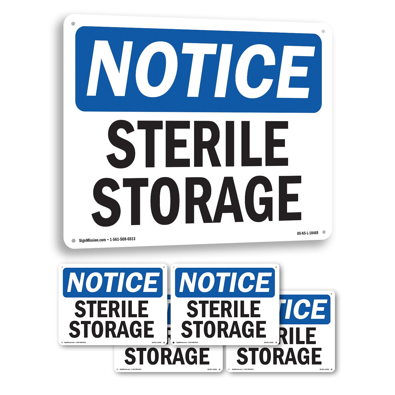 Sterile Storage OSHA Notice Rigid Plastic Sign 10 Inch x 7 Inch - 5 ...