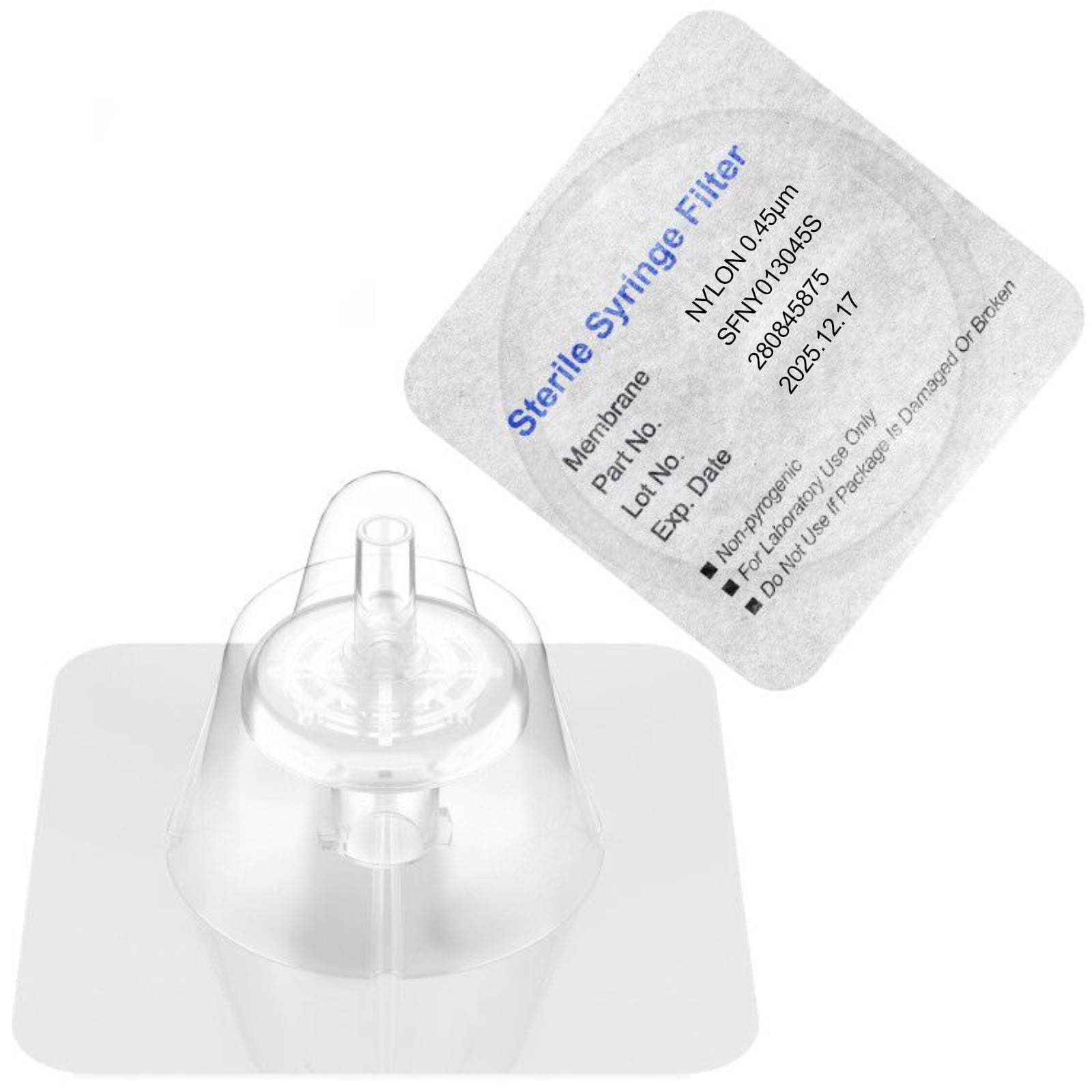 Sterile Syringe Filter Hydrophilic Nylon Membrane 13mm Disc Diameter 0 ...