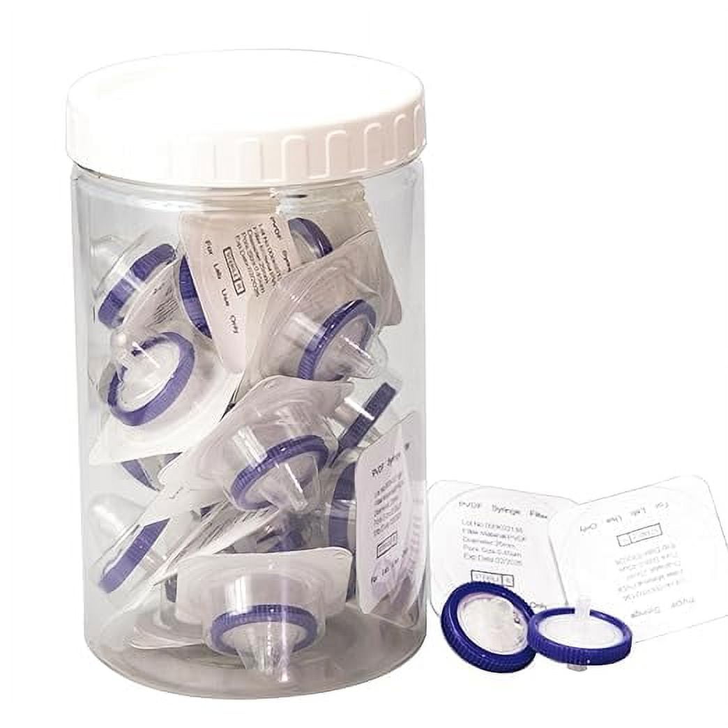 Sterile Syringe Filter PVDF Hydrophilic Filtration 0.45 um Pore Size ...