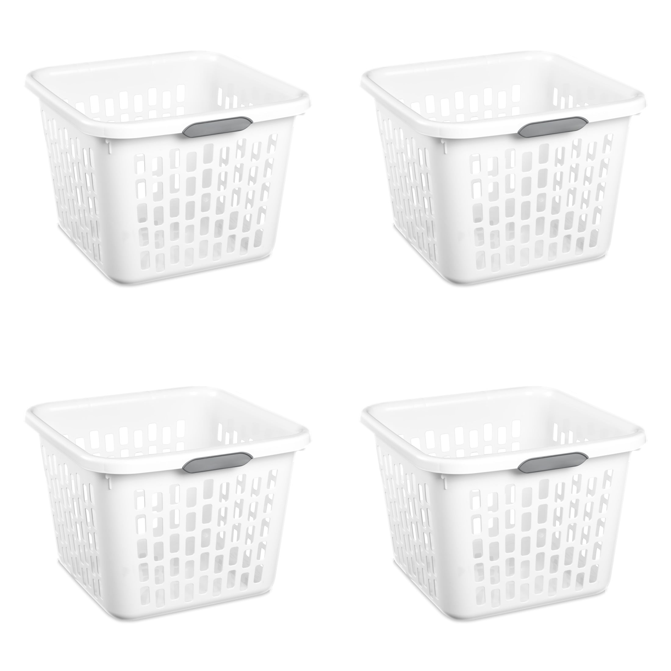 Sterilite 1.5 Bushel Square Laundry Basket, Plastic Laundry Basket with ...