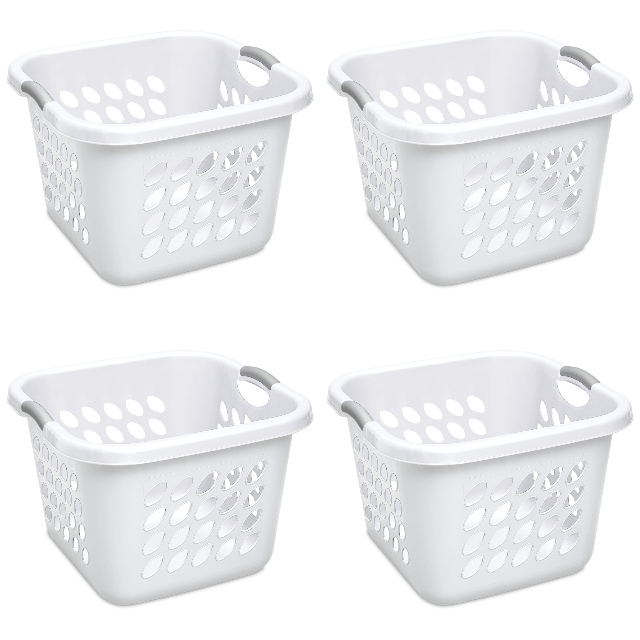 Sterilite 1.5 Bushel Ultra™ Square Laundry Basket Plastic Adult, White ...