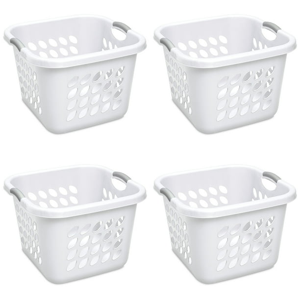 Sterilite 1.5 Bushel Ultra™ Square Laundry Basket Plastic Adult, White ...