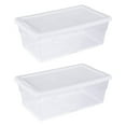 Sterilite 1.5 Gallon Clear Storage Box, White, Ideal for Shoes and ...