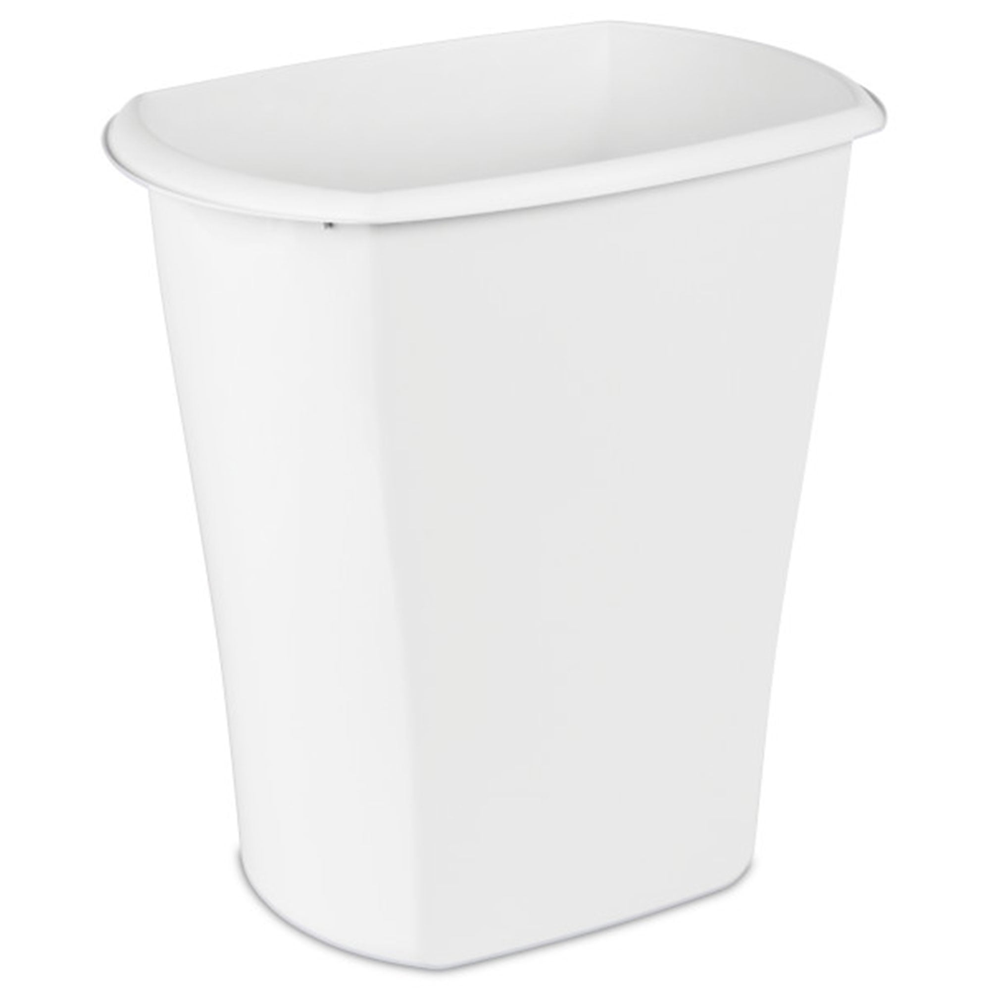 Sterilite 10-Gallon White Ultra Plastic Wastebasket Trash Can, Compact ...