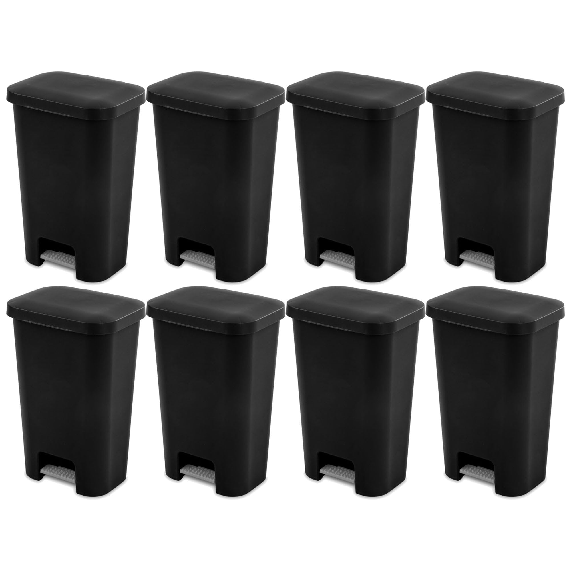 Sterilite 11.9 Gallon Rectangular Step On Kitchen Plastic Indoor ...