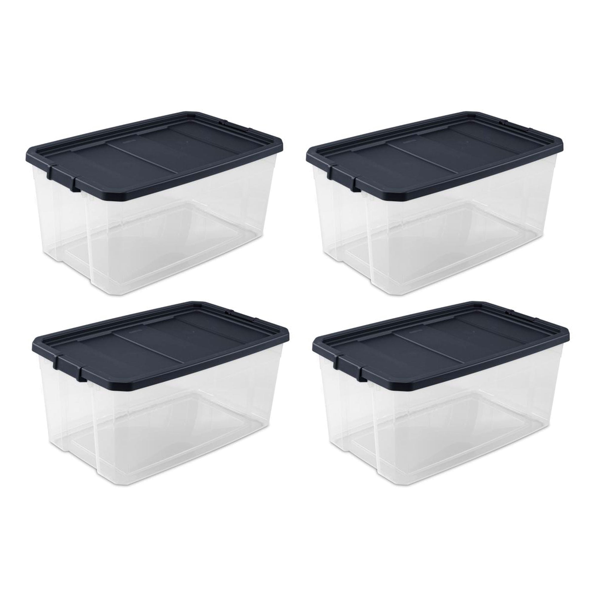 Sterilite 116 Qt Large Plastic Storage Tote with Latching Lid ...