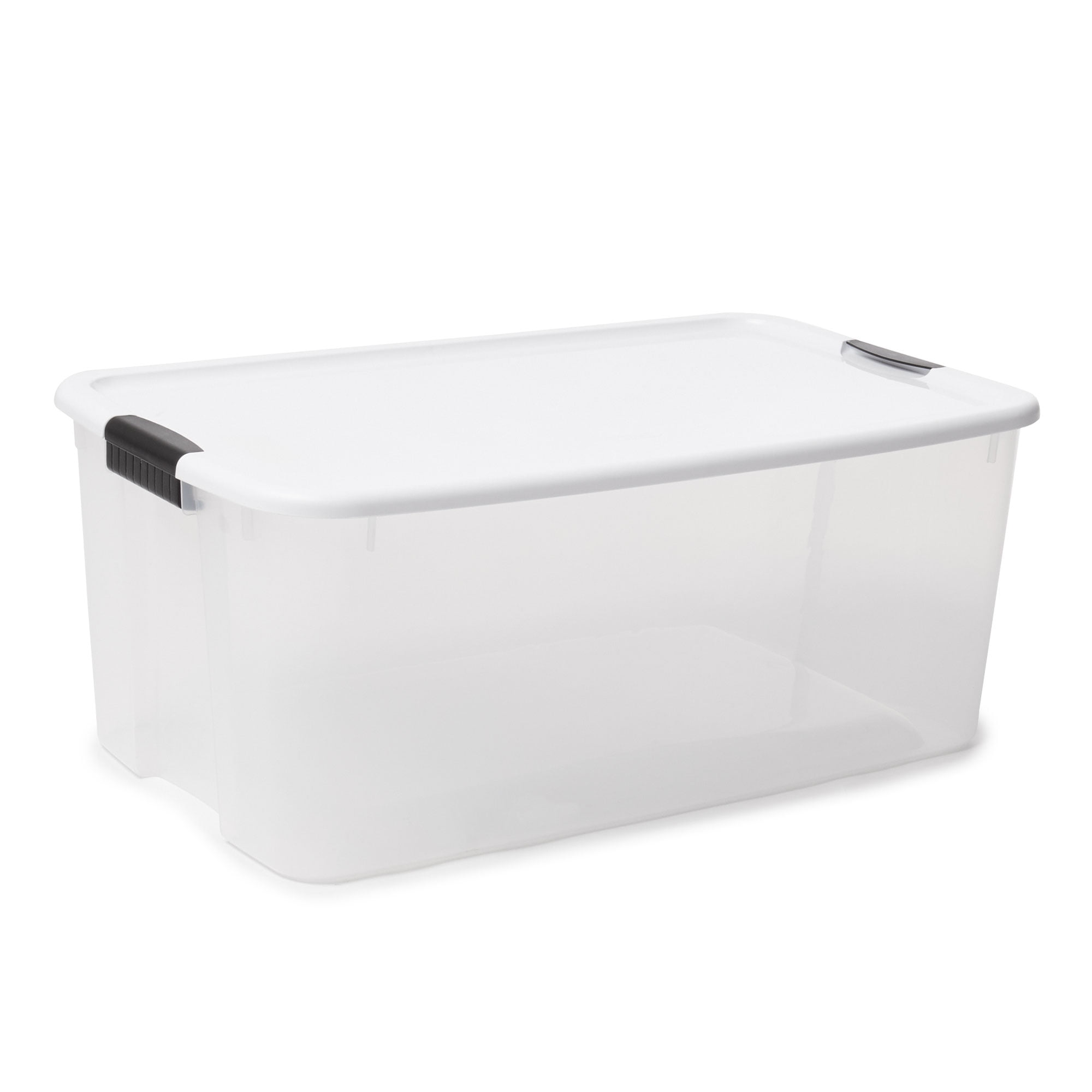 Sterilite 116 Quart Clear Stackable Latching Storage Bins with Lids, 4 ...