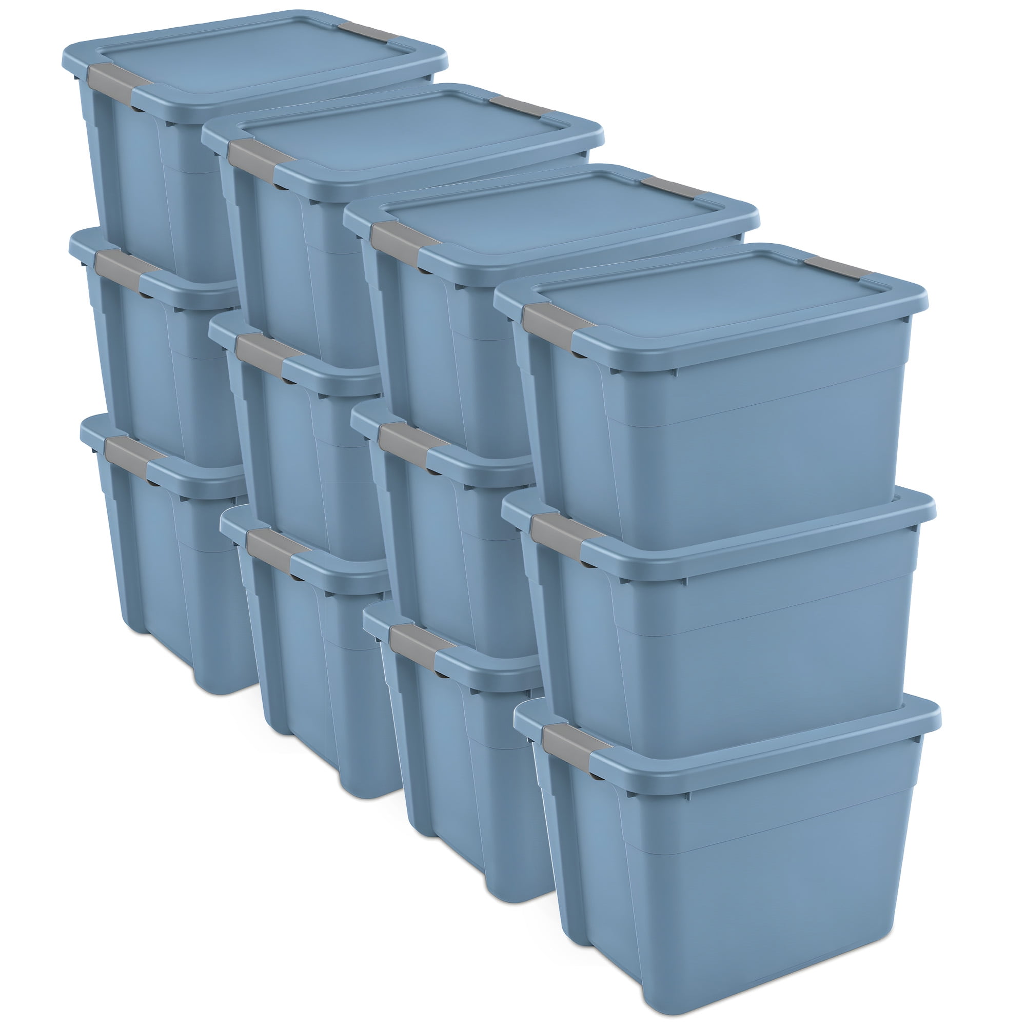 Sterilite 12 Gallon Latching Tote, Stackable Storage Bin with Lid ...