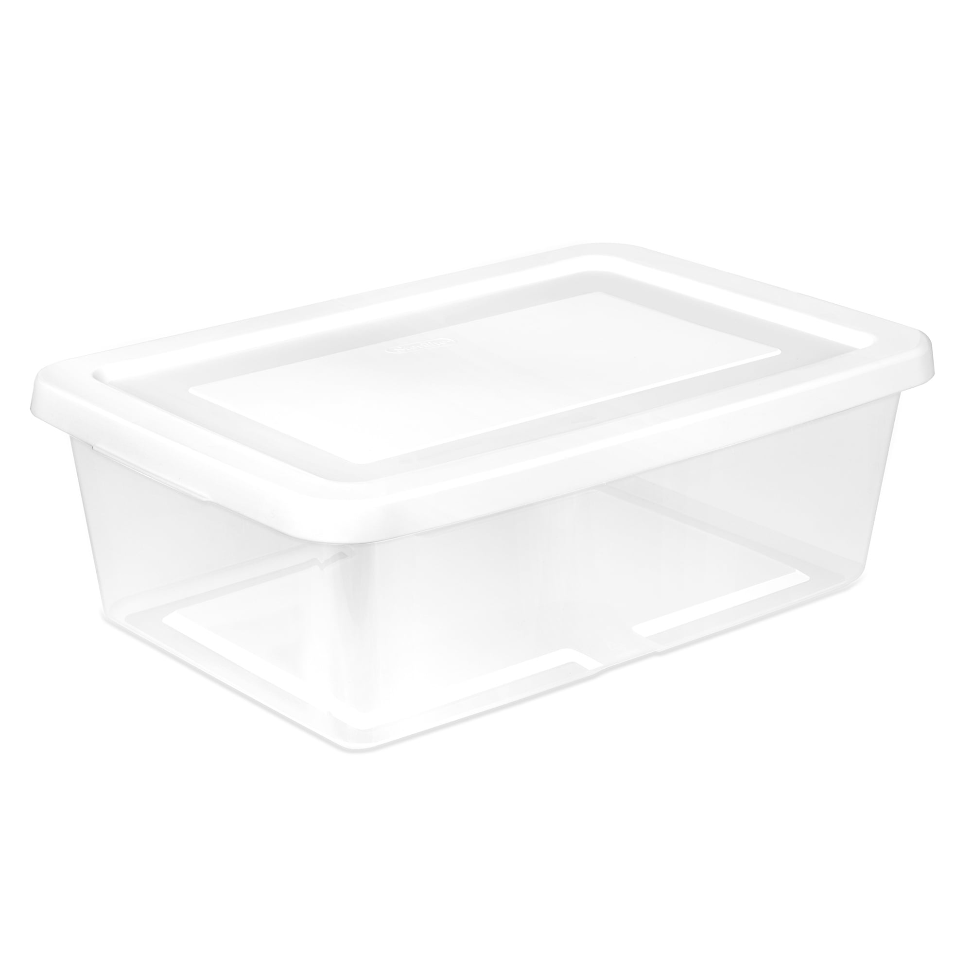 Sterilite, Storage Box, 12 Qt, Stackable Plastic Container White ...