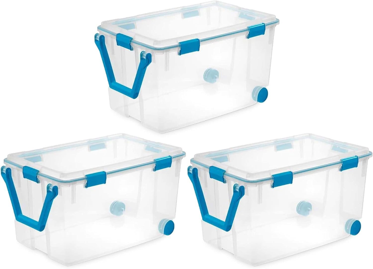 Sterilite 120 Qt Wheeled Gasket Box, Stackable Storage Bin with ...