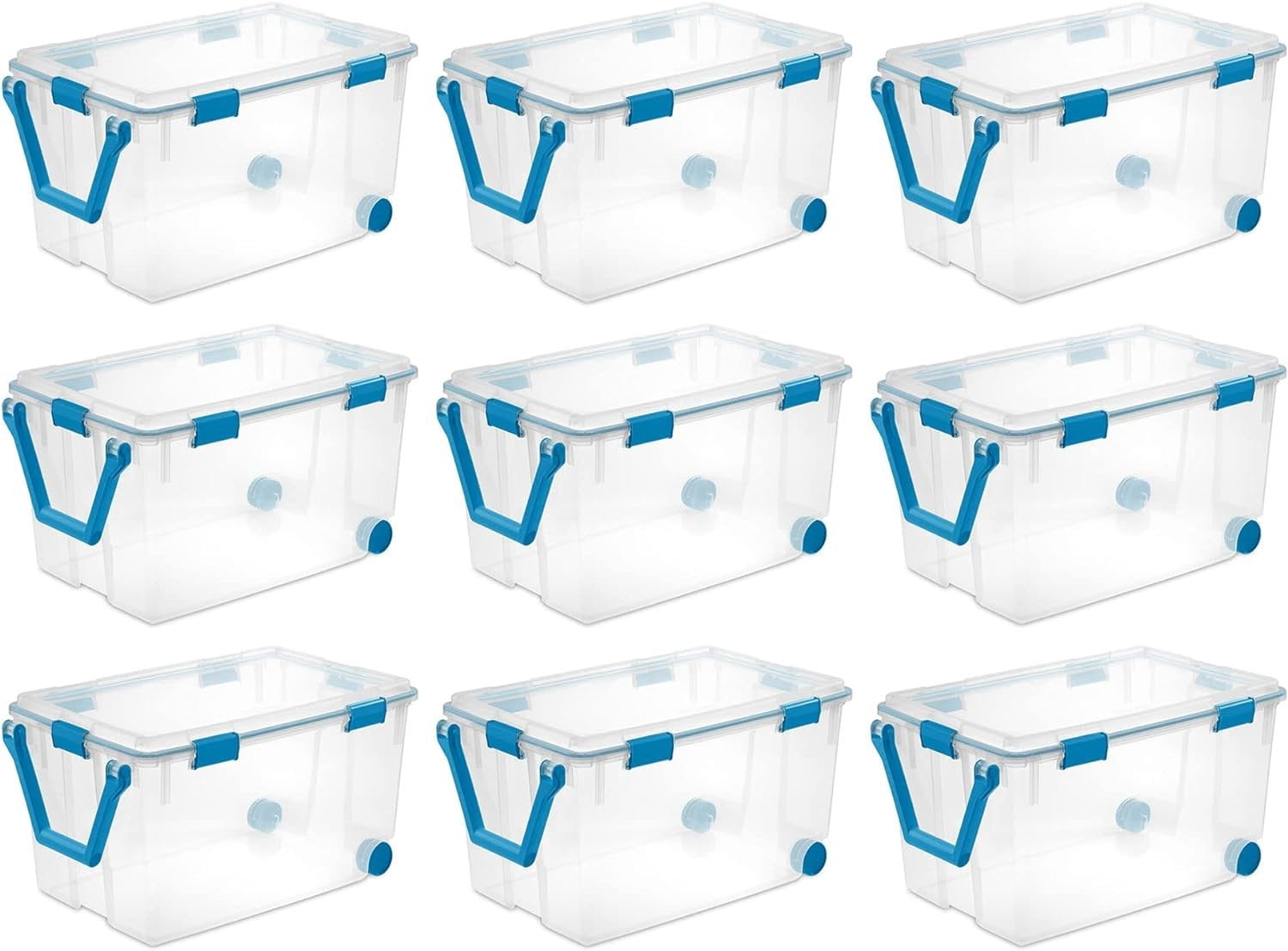 Sterilite 120 Qt Wheeled Gasket Box, Stackable Storage Bin with ...