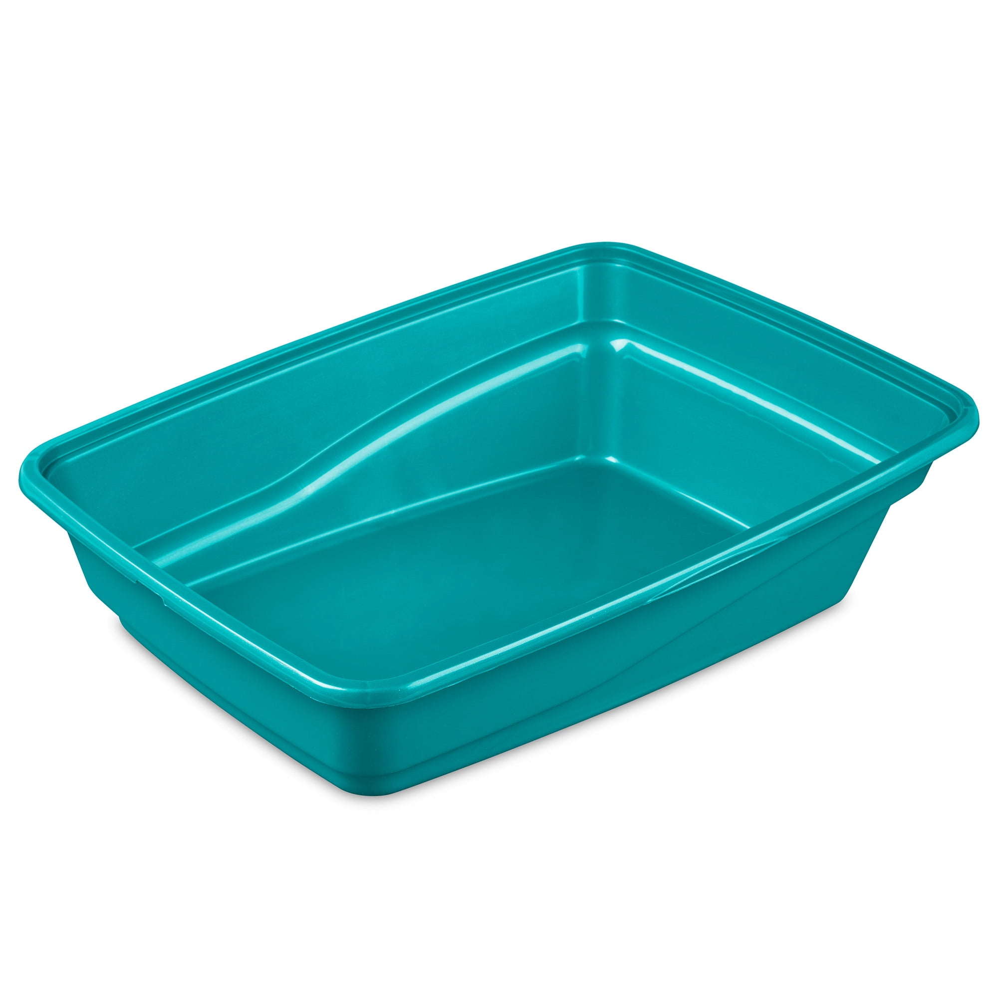 Sterilite Framed Kitty Litter Box Set, Low Entrance, Reinforced Rim ...