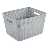 Sterilite, Plastic Storage Basket, 14 x 11.5 x 8.5'', Cement, 6 Pack ...