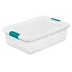 Sterilite 32 Quart Locking Lids Storage Containers, Plastic Stackable ...
