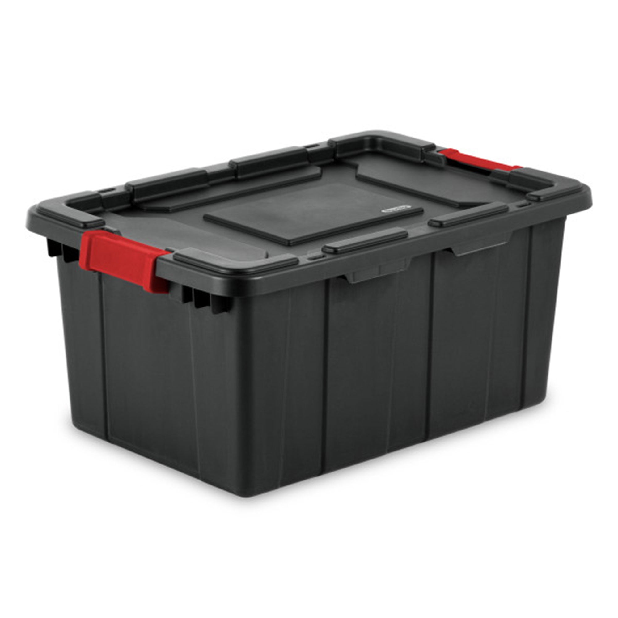 Sterilite 15 Gal Durable Rugged Industrial Tote with Red Latches for ...