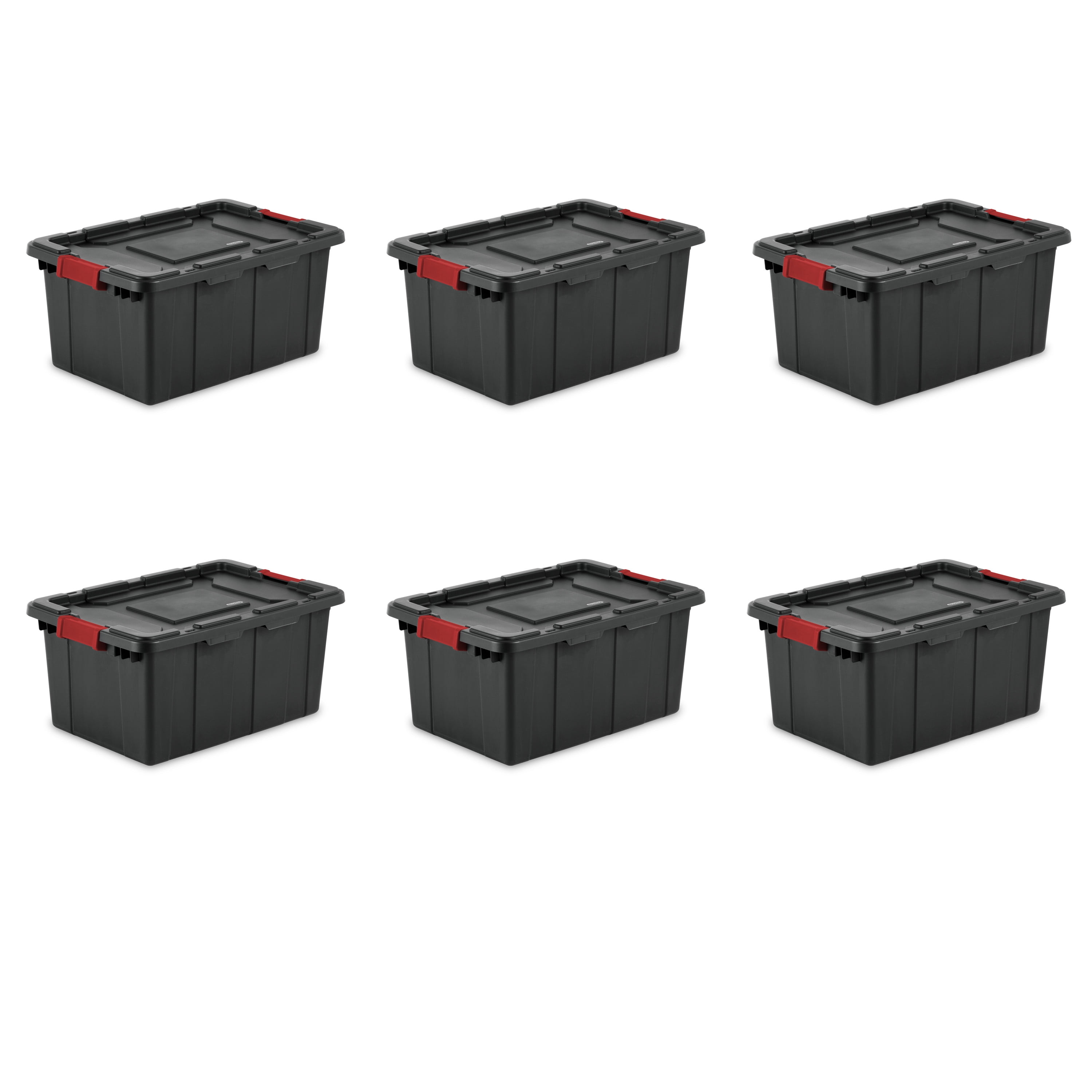 Sterilite Industrial Storage Bin,15 Gallon Rugged Plastic Tote with ...