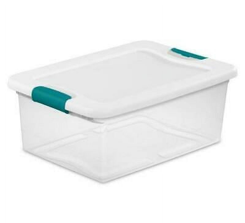 2Pc Sterilite 14948012 Clear Latching Storage Boxes with Bins and Lids ...