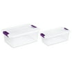 Sterilite Stackable Plastic Container Bins, Large Clip Box 12 Pack ...