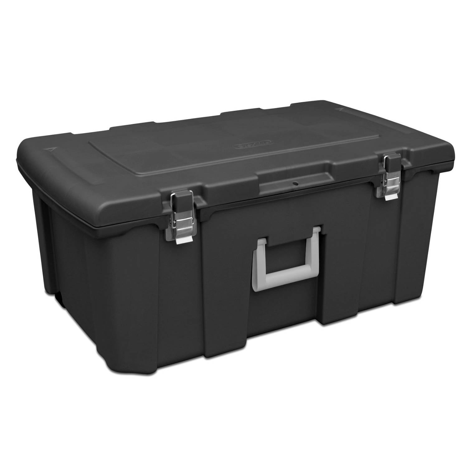 Sterilite 16 Gallon Lockable Footlocker with Wheels, Black (4 Pack ...