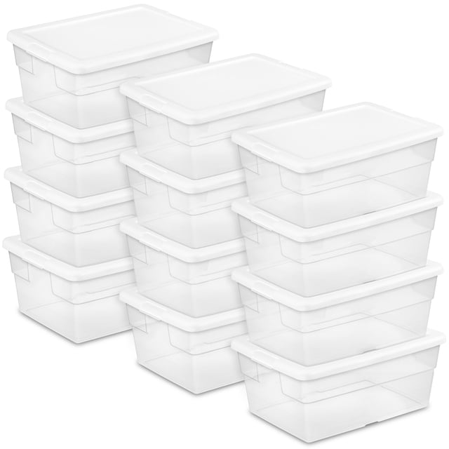Sterilite 16QT Storage (12) | Plastic storage bins for home - Walmart ...