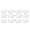 Sterilite 16 Quart Stacking Storage Container Box Bins with Lid, Clear ...