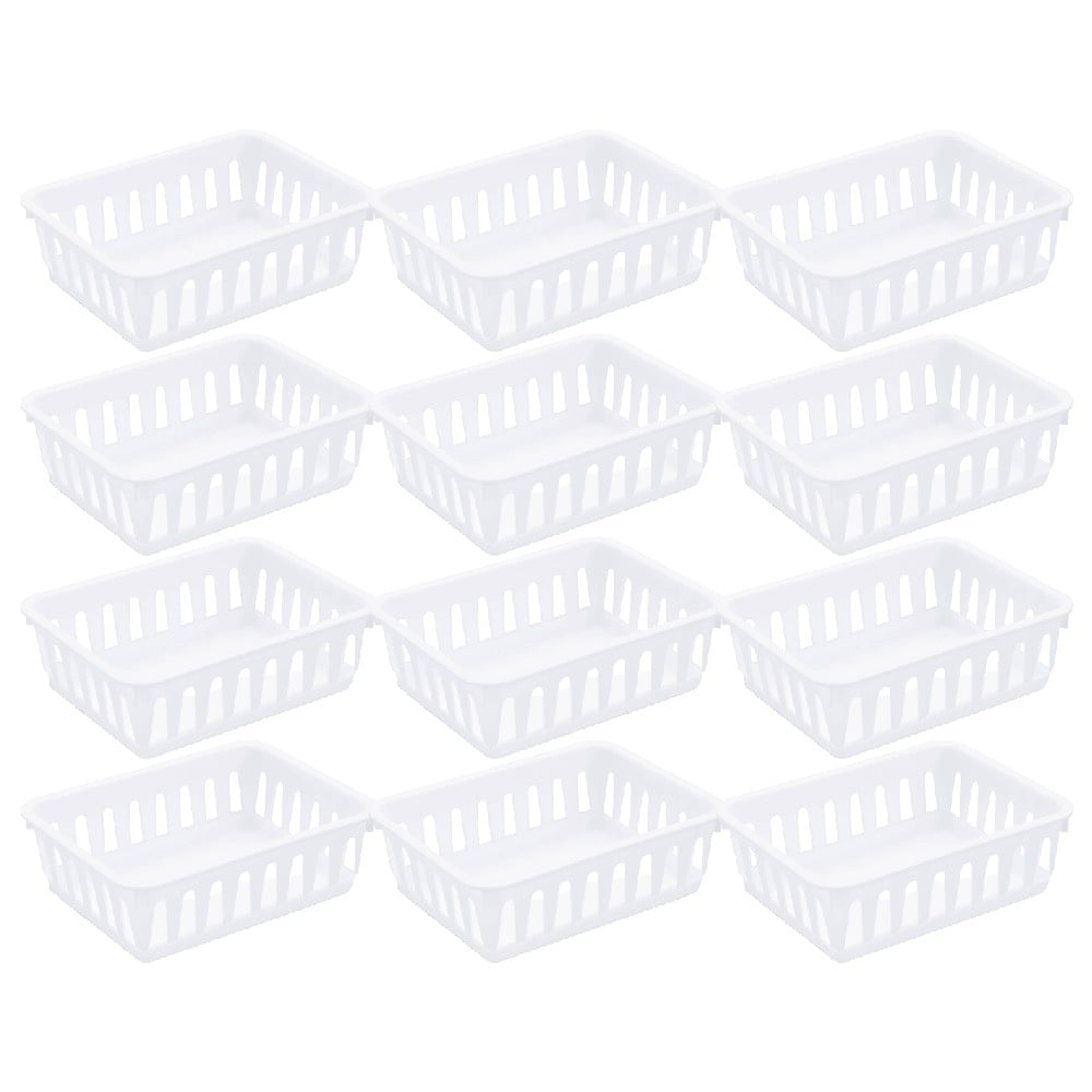 Sterilite 1605 Mini Storage Tray Bin Basket Organizer Stackable Home ...